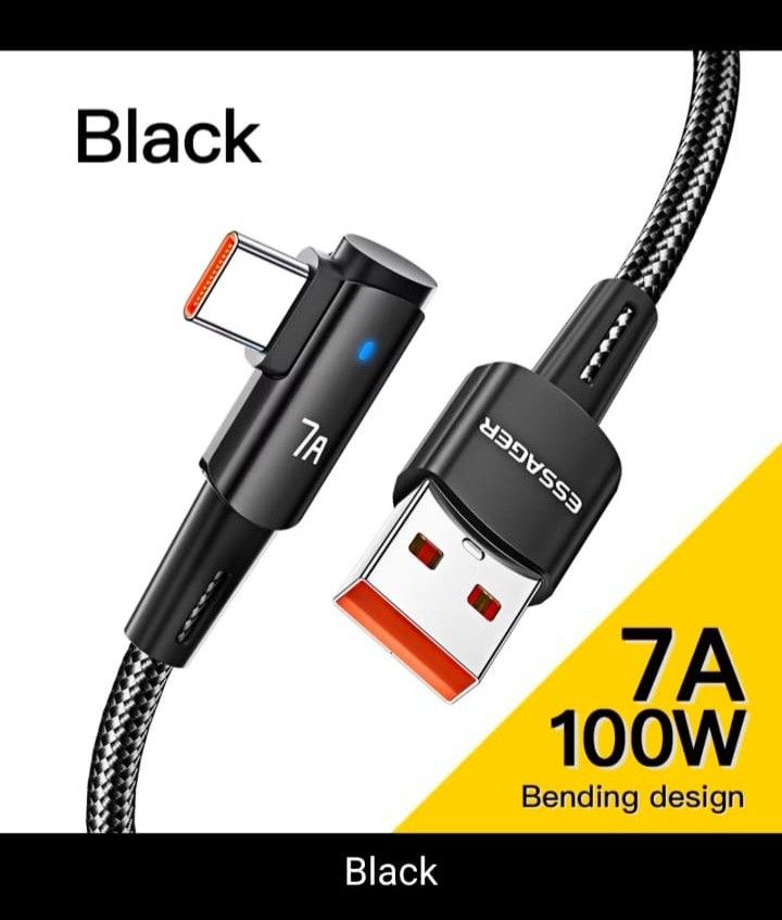 L shape USB A to C Cable, Mobile Phones & Gadgets, Mobile & Gadget ...