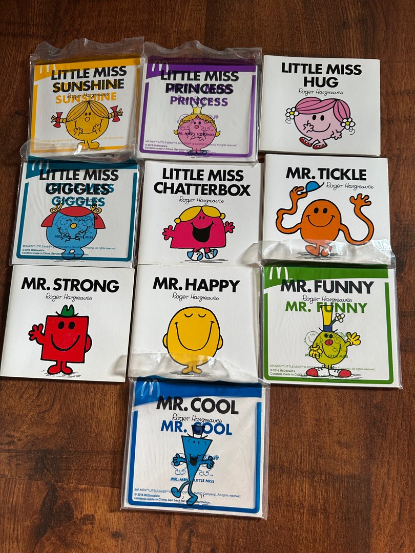 Little Miss and Mr. Men McDonald's Books - Complete Set, Hobbies & Toys ...