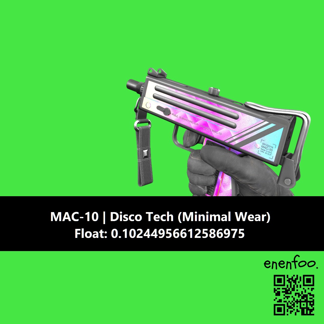 MAC-10 DISCO TECH MW MINIMAL WEAR CS2 SKINS KNIFE ITEMS CSGO COUNTER ...