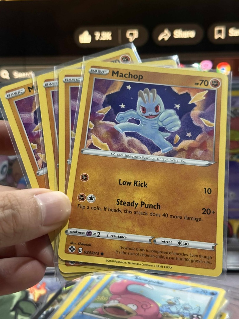 Machop #24 Pokemon Champion's Path, Hobbies & Toys, Toys & Games on Carousell