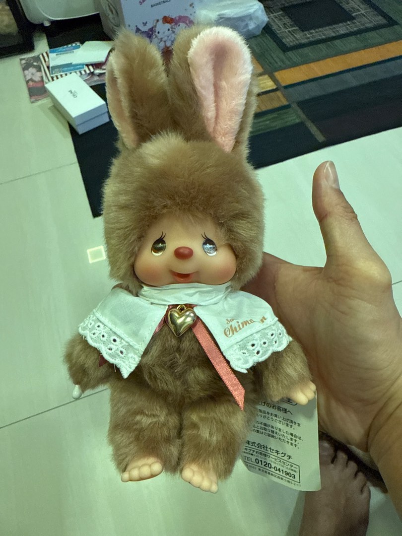 Monchhichi Bunny Plush Toy, Hobbies & Toys, Toys & Games on Carousell
