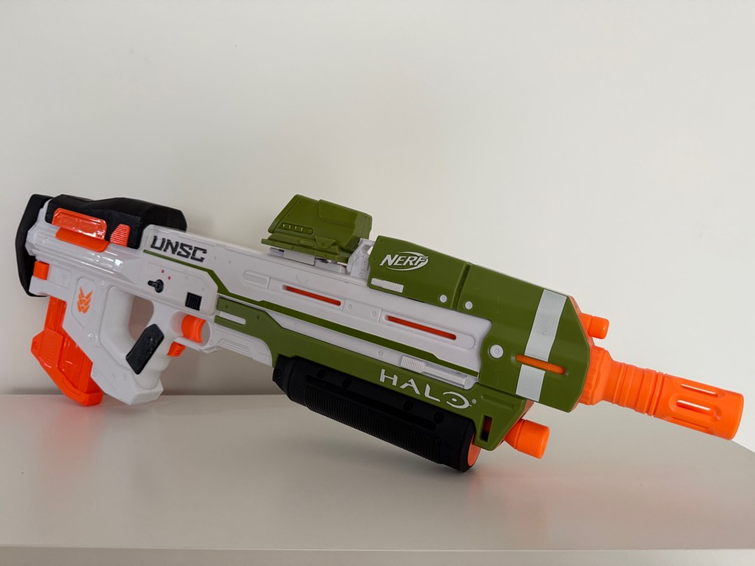 Nerf Halo Assault Rifle Blaster, Hobbies & Toys, Toys & Games on Carousell