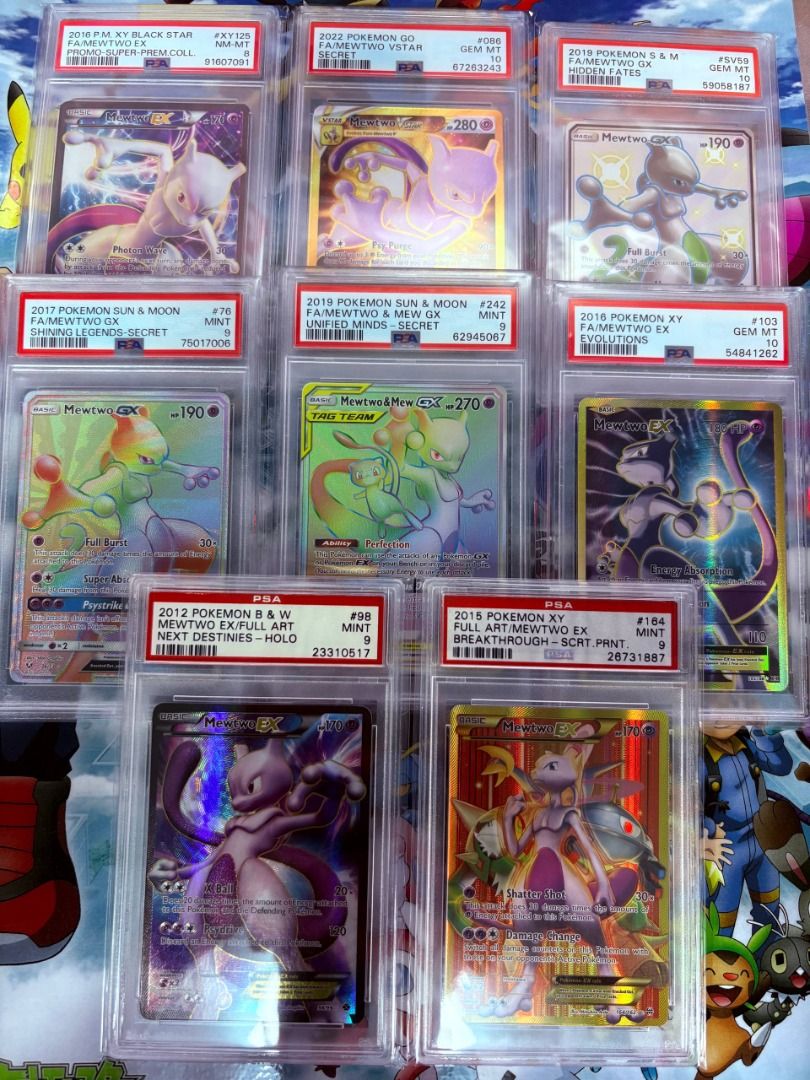 PSA 10 MEWTWO CHARIZARD SIR SAR FULL ART GX RAINBOW TAG TEAM SECRET ...