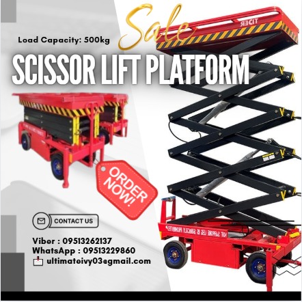 Semi-electric lift platform scissor work platform Max Lift Height: 10m ...