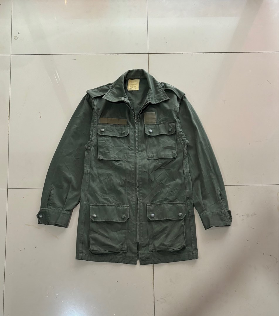 VINTAGE FRENCH ARMY 80s FIELD JACKET BY J. VEYRIER, Men's Fashion ...