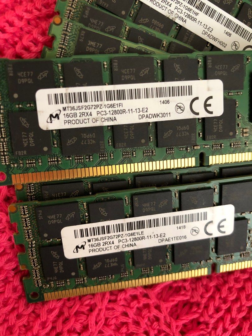 16 gb ddr3 pc3 12800 r speed rams for servers : 32 pieces avail ...