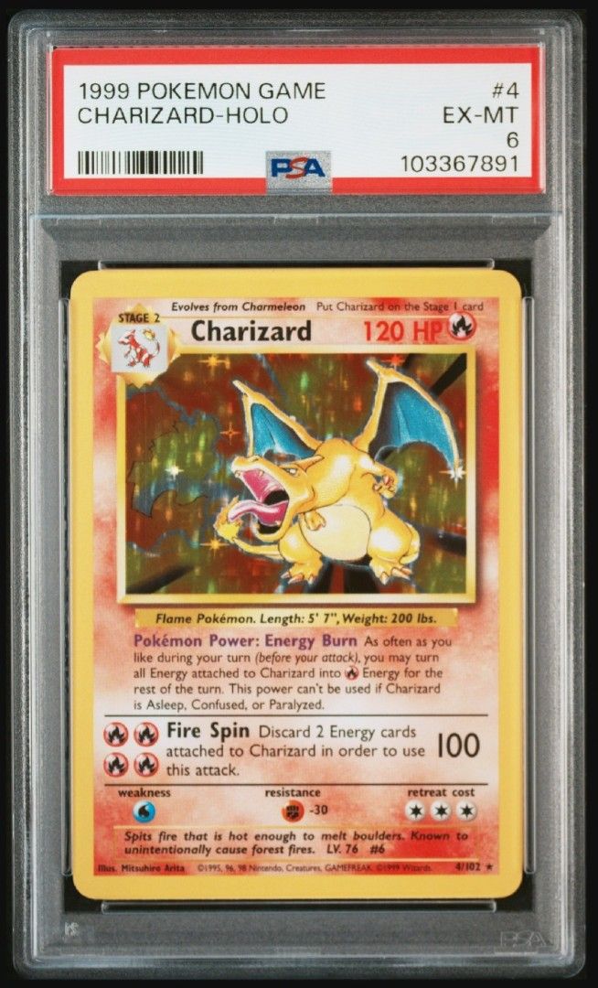 1999 Base Set Charizard PSA 6 Pokemon, Hobbies & Toys, Toys & Games on ...