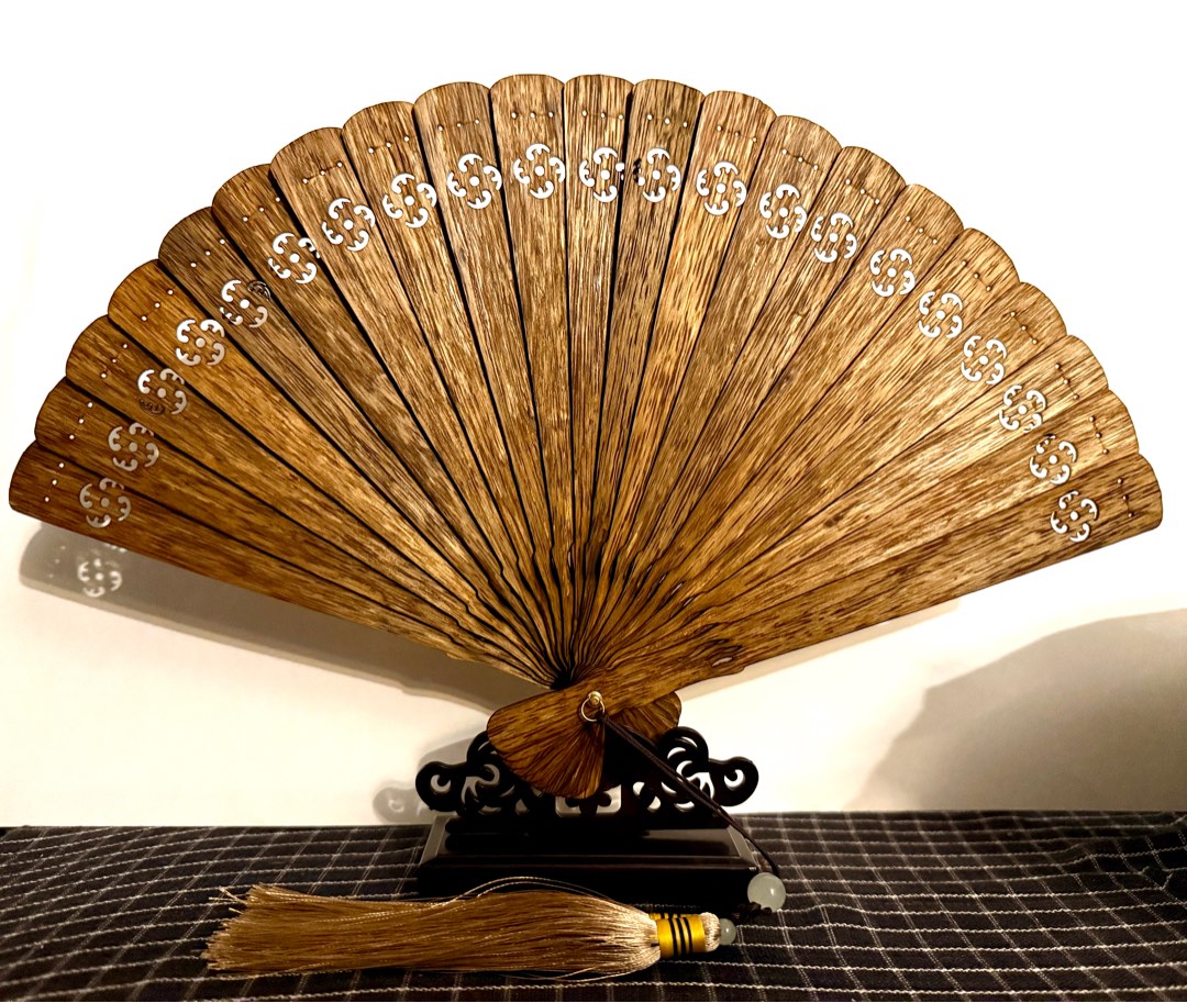 22cm Agarwood Handheld Fan, Furniture & Home Living, Lighting & Fans ...