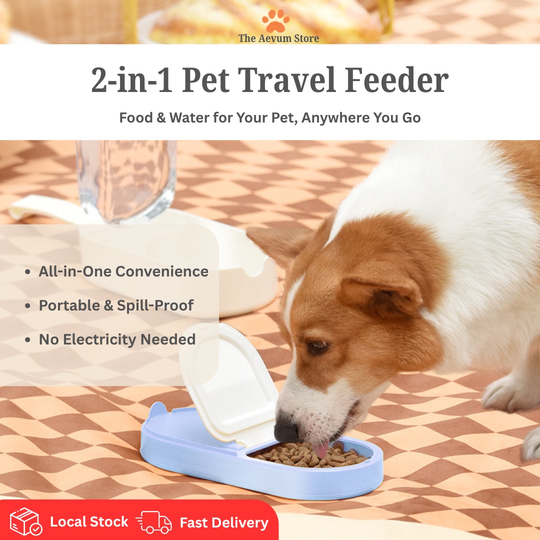 2-in-1 Pet Travel Feeder - Food & Water, Pet Supplies, Homes & Other ...