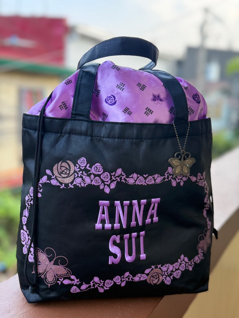 ANNA SUI butterfly nylon tote bag, Women's Fashion, Bags & Wallets ...