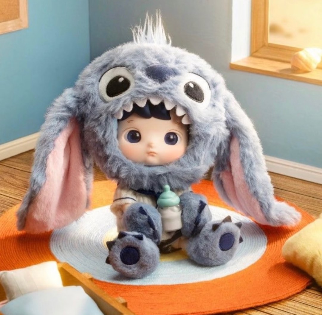 Authentic Pop Mart HACIPUPU STITCH 1/8 Action Figure BJD Vinyl Plush ...