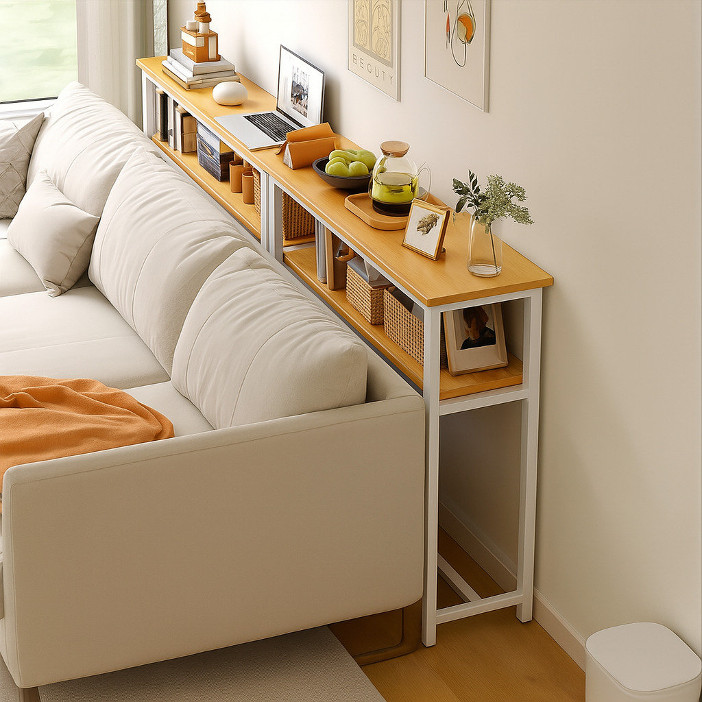 Behind Sofa Console Table | Long Narrow Storage Table | Living Room ...