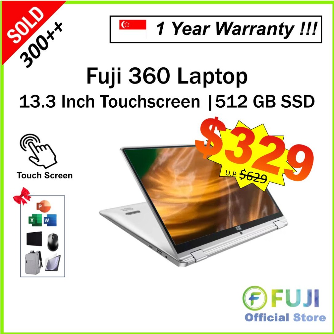 Brand New Fuji 360 Flip + Touch Screen Laptop - Up To 12GB RAM + 512GB ...