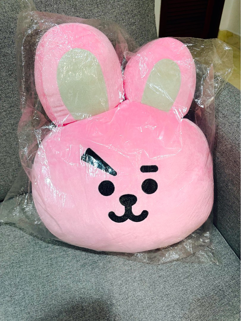 BT21 Kooky BTS Jungkook Line Friends Large Cushion 42cm BNWT, Hobbies ...