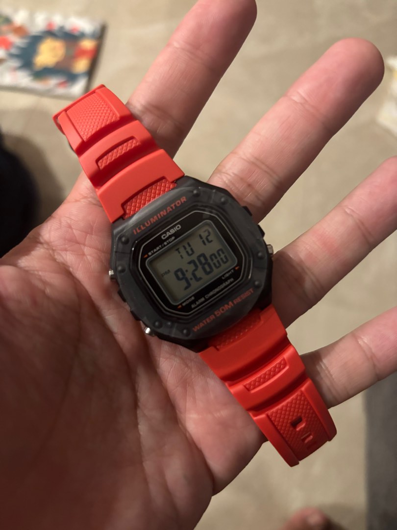 Casio Illuminator Digital Watch - Red, Men's Fashion, Watches ...
