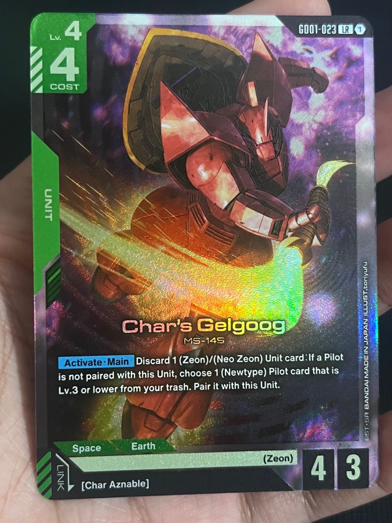 Char's Gelgoog - Newtype Rising (GD-01) GD01-023 LR Gundam English, Hobbies & Toys, Toys & Games ...