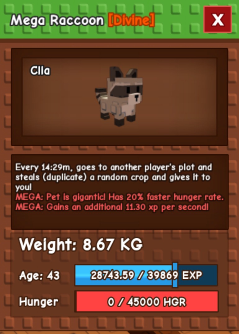 [CHEAP] MEGA RACCOON/MUTATED ZEN PETS ROBLOX GROW A GARDEN, Video ...