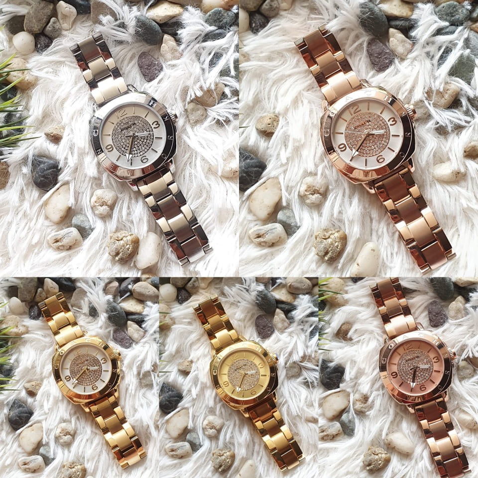 Coach Ladies Watch - Mini Boyfriend Watch with Paved Crystal Glitz Dial ...