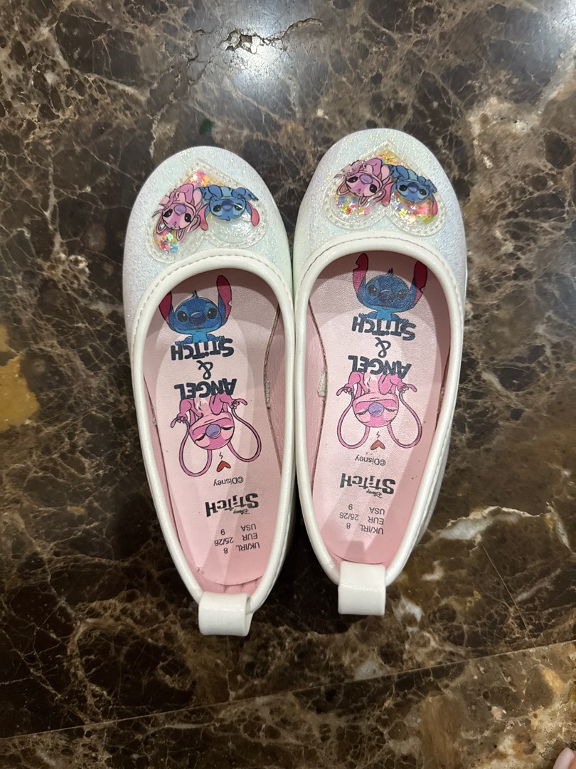 Disney Stitch & Angel Ballet Flats - Size 9, Babies & Kids, Babies ...