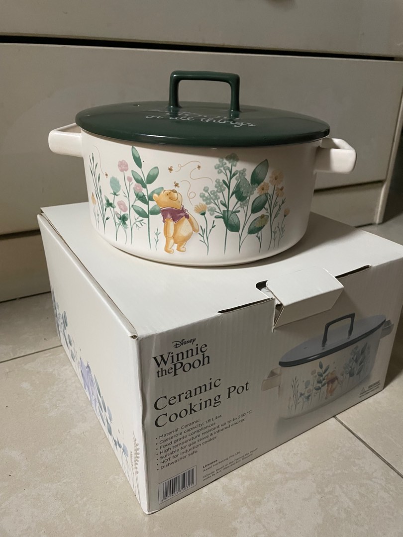 Disney Winnie the Pooh Ceramic Cooking Pot, Furniture & Home Living ...