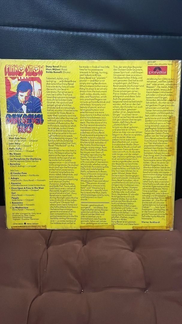 English 英文 LP 黑膠碟 黑膠唱片 Vinyl 4張 X4 (Piano Show Dany Revel Trio Santa ...
