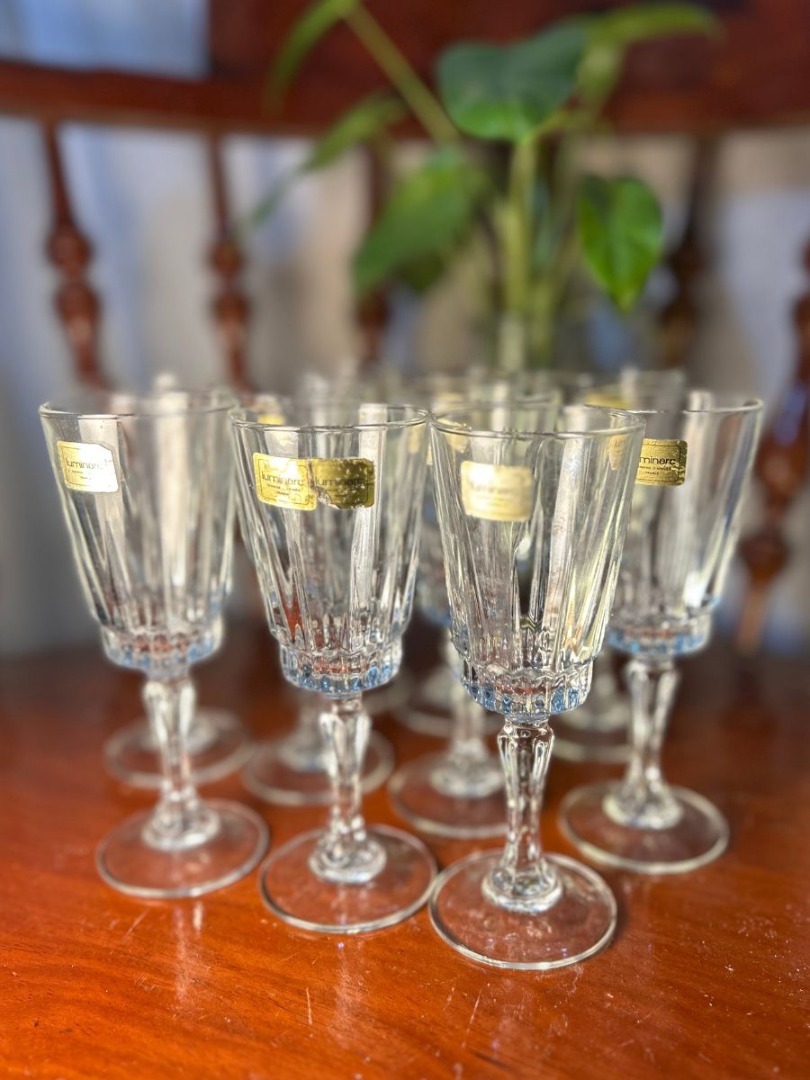 Imperator Luminarc French Crystal Stemware Wine Glasses, Vintage, Set ...