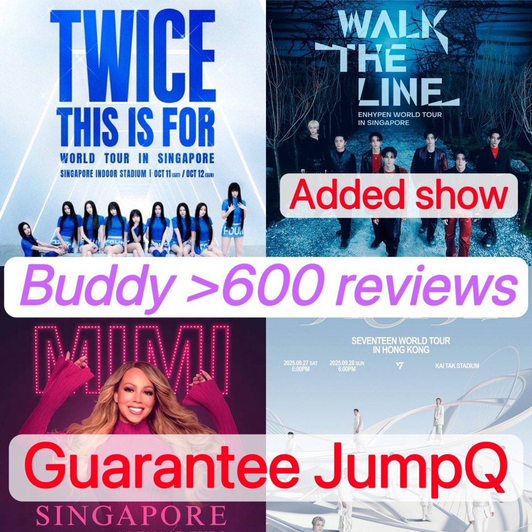 JumpQ | Tickets | Code ENHYPEN TWICE Mariah Carey MCR SVT NCT Dream ZB1 ...