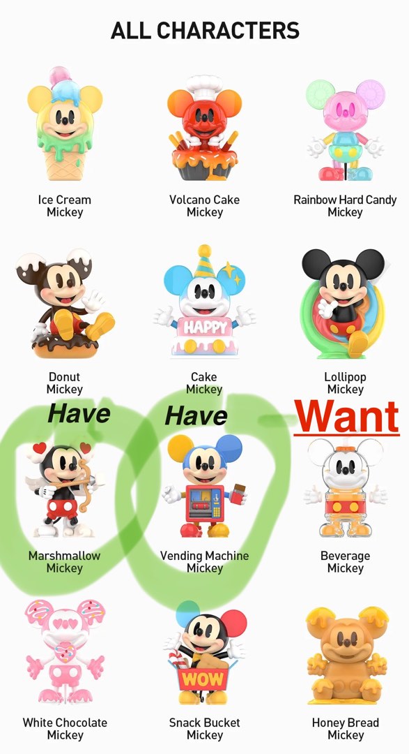 Mickey Mouse Blind Box Figurines - Various Designs, Hobbies & Toys ...