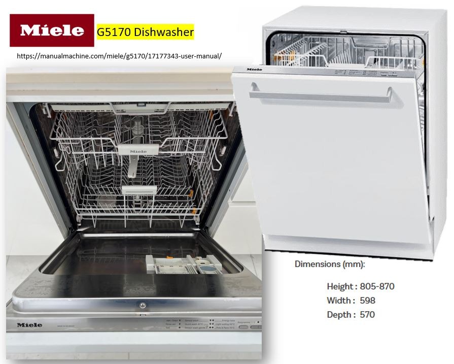 Miele G5170 dishwasher with stainless steel, TV & Home Appliances, Kitchen Appliances ...