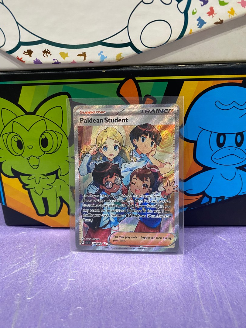 Paldean Student - 230/091 - Full Art (FA) Trainer - Pokémon Scarlet ...
