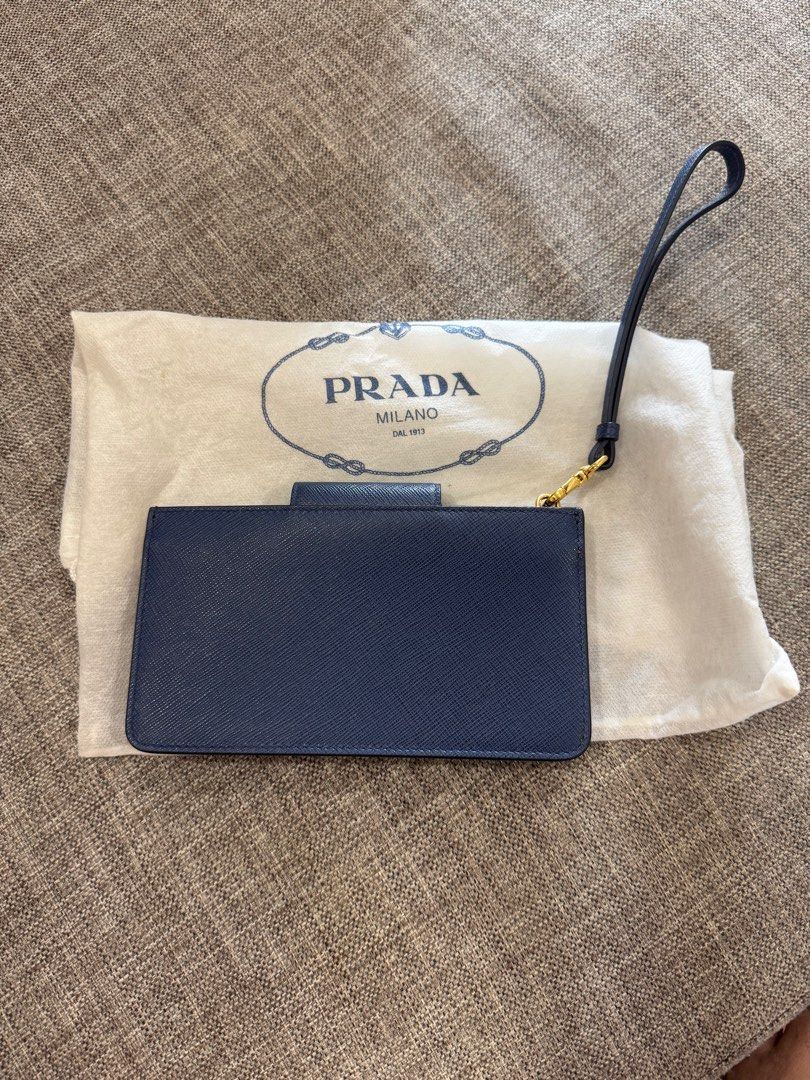Prada Leather holder, Luxury, Bags & Wallets on Carousell
