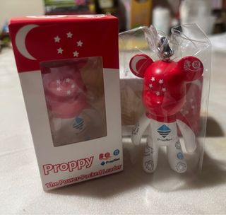 8cm Popobe bear Proppy PropNex SG 60 keychain key chain not Bearbrick ...