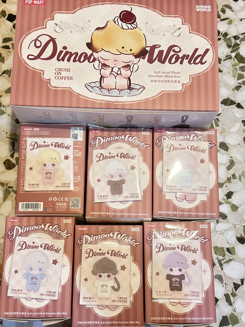 READY STOCKS DIMOO CRUSH ON COFFEE SERIES - SOFT-FACED PLUSH KEYCHAIN ...