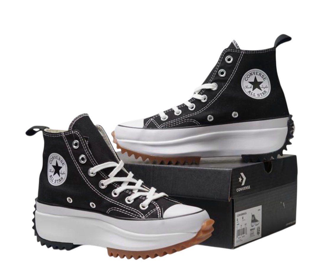 Sepatu Converse Run Star Hike High Black White Gum Unisex, Fesyen ...
