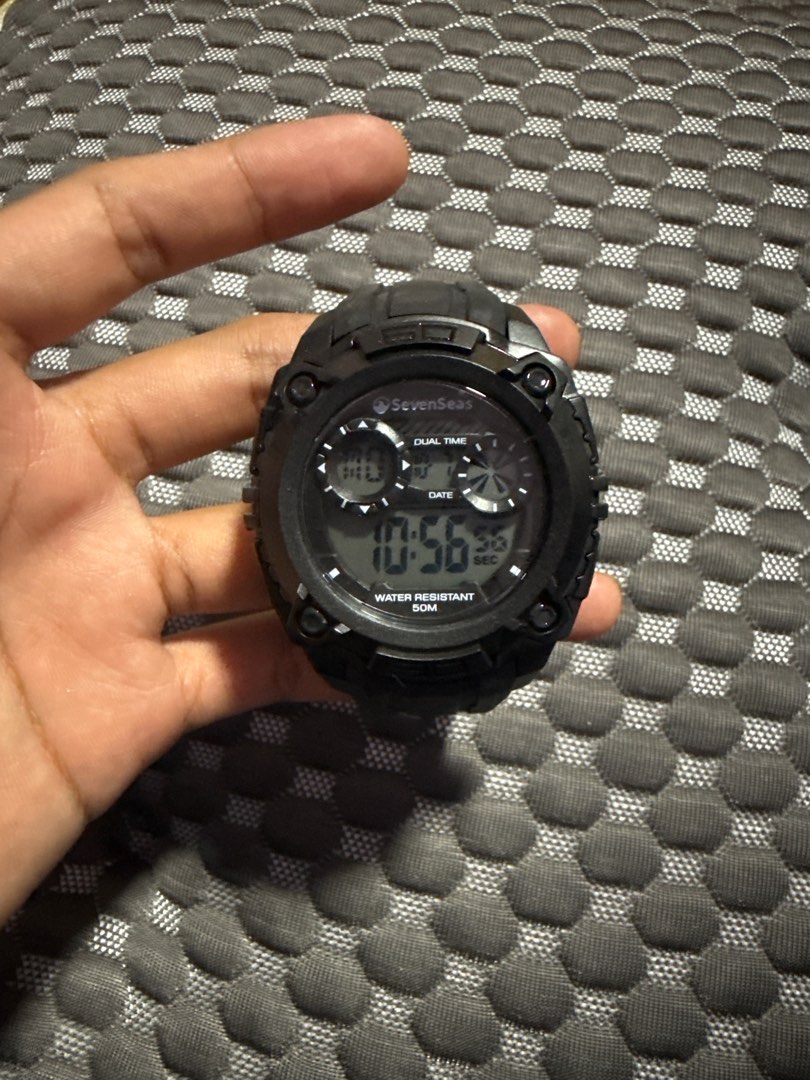 Seven Seas Digital Watch - Black, Men's Fashion, Watches & Accessories ...