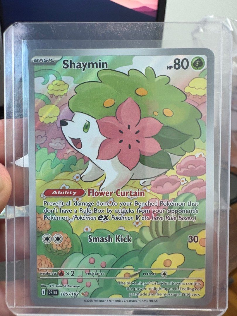 Shaymin IR 185/182 Destined rivals, Hobbies & Toys, Toys & Games on Carousell