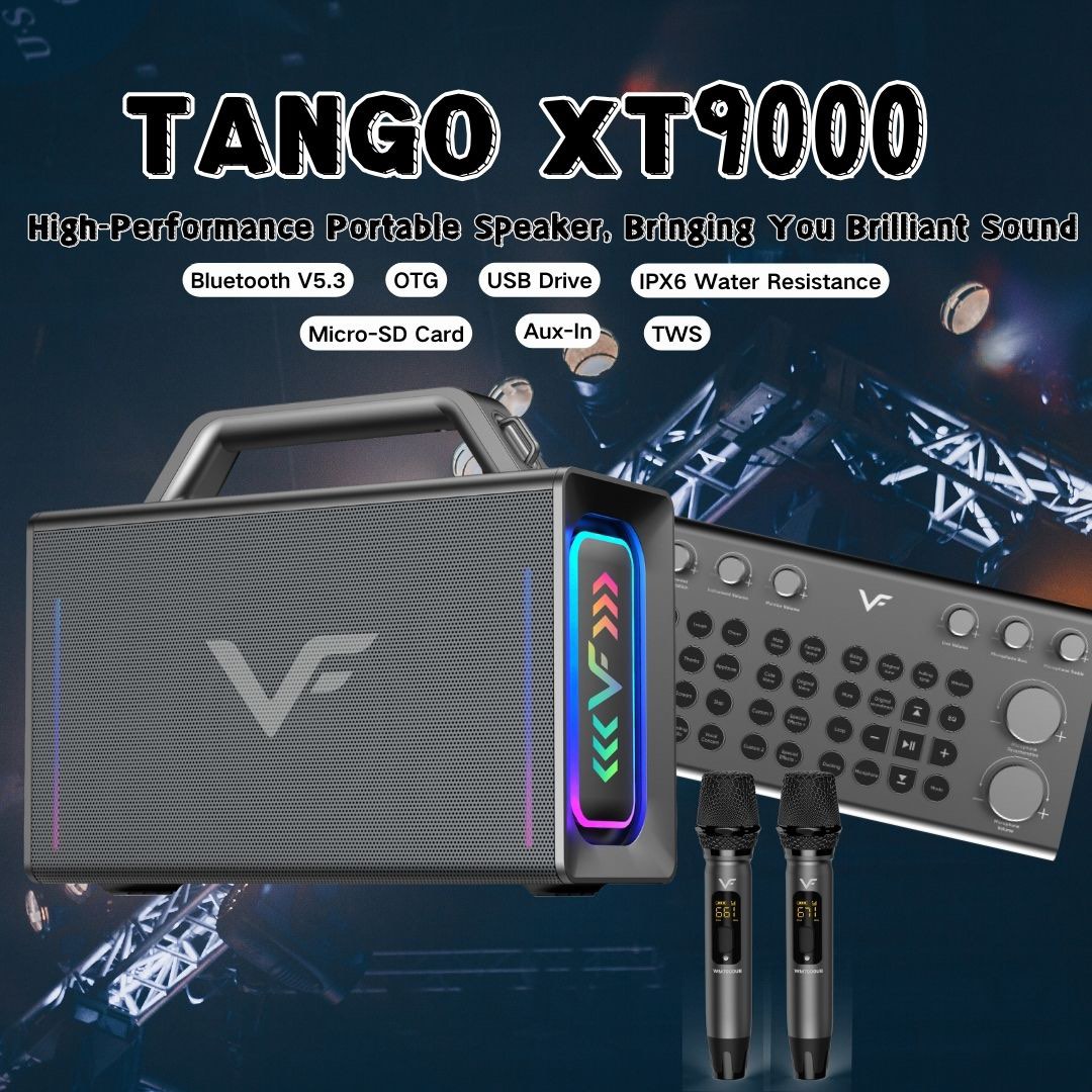 VINNFIER Tango XT9000 MAX250W Karaoke Portable Bluetooth Speaker with ...