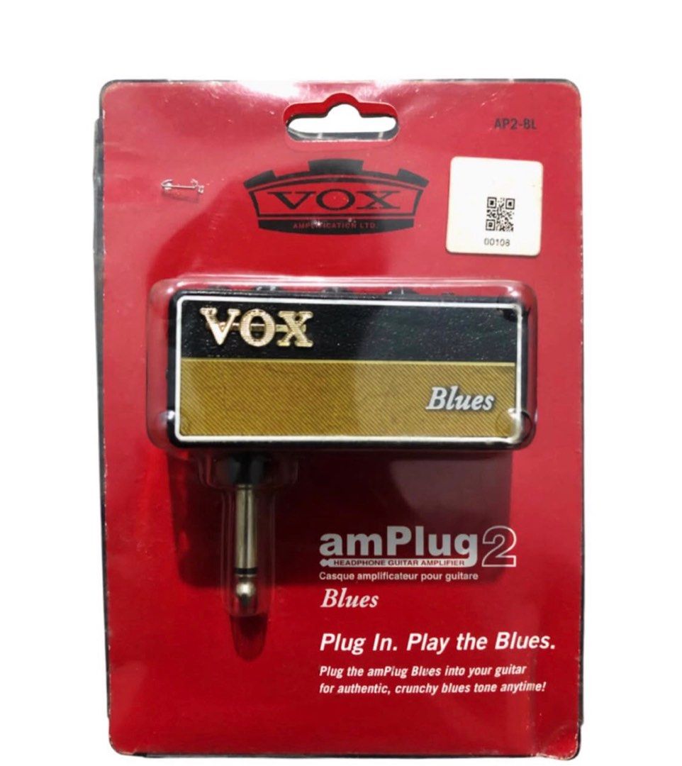 VOX amplug 2 blues guitar headphone amplifier, Musik & Media, Alat di ...