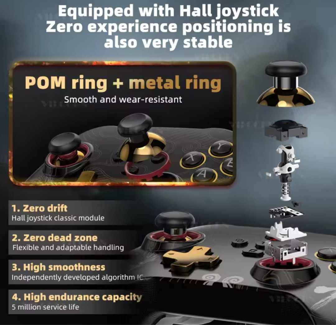 Z03DP Black Myth Wukong Gamepad 800Hz Wireless Dual Vibration Gaming ...