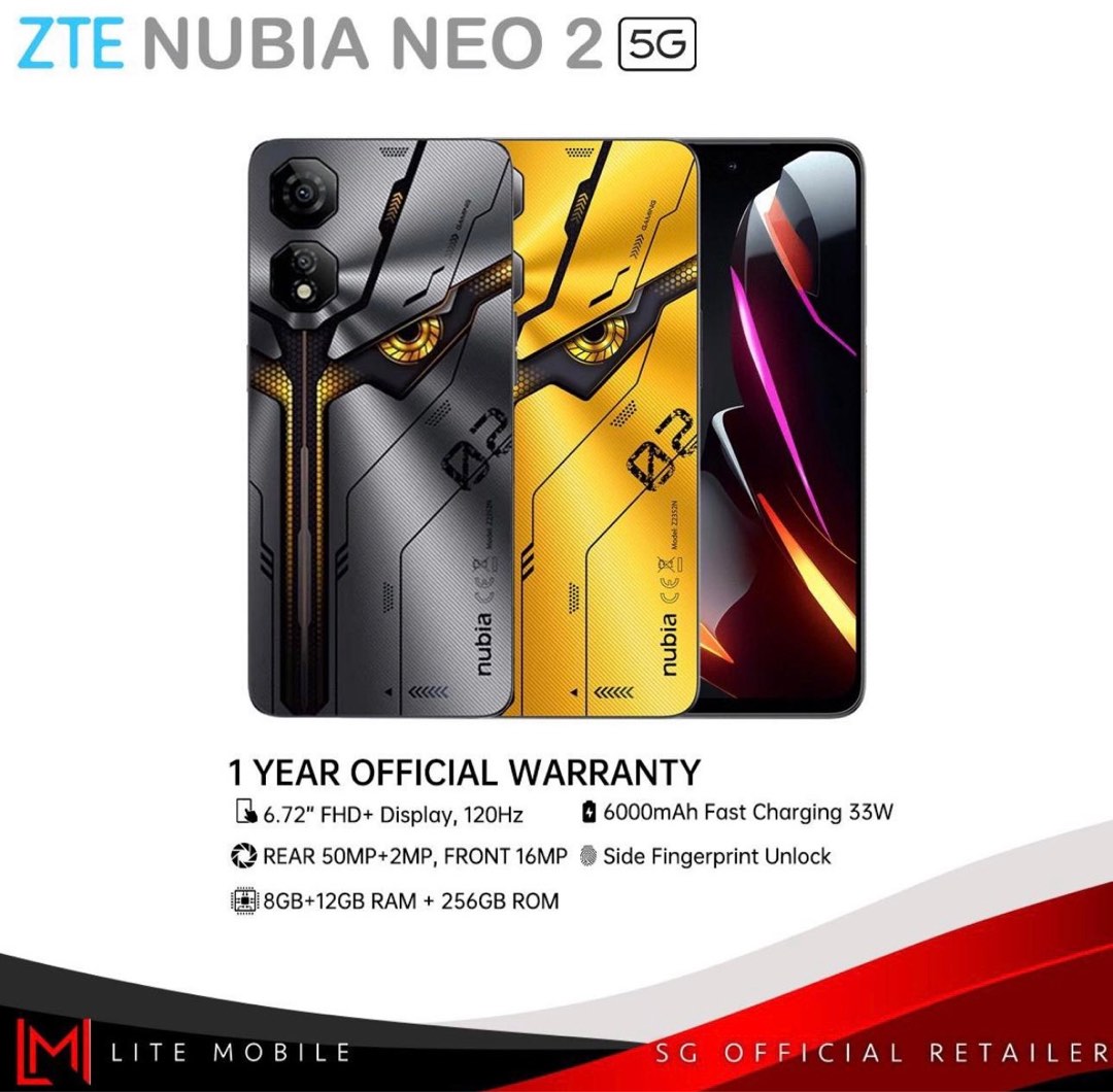 ZTE Nubia Neo 2 5G 256GB, Mobile Phones & Gadgets, Mobile Phones ...
