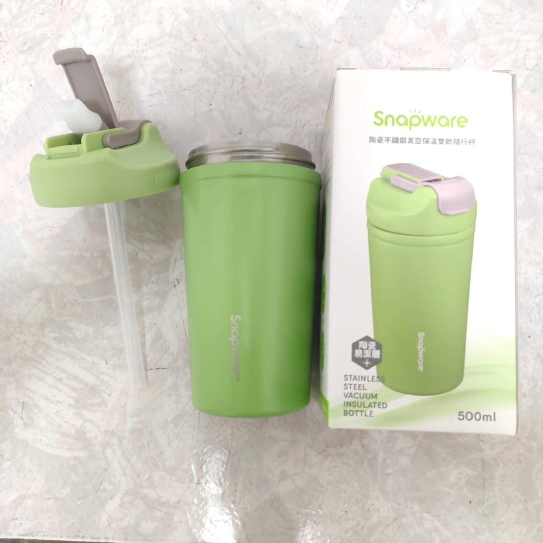 Corelle Brands 康寧餐具 康寧SNAPWARE 陶瓷不鏽鋼真空保溫隨手杯 500ML 全新未使用(詳內容)陶瓷 不鏽鋼 真空 保溫 隨手杯, 家具及居家用品, 廚具和餐具, 水杯 ...