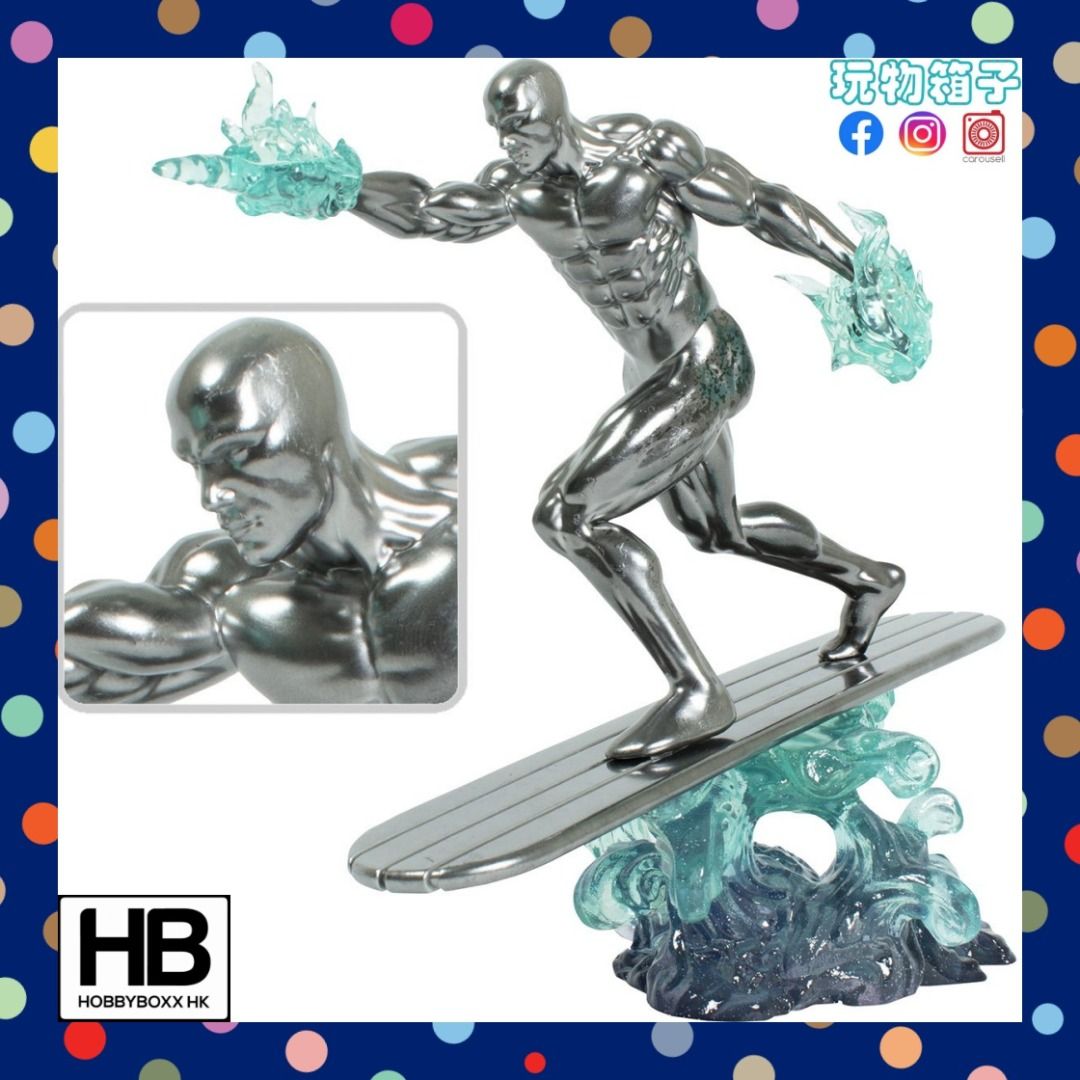 可寄順豐 Marvel Comic Gallery Silver Surfer Diamond Select Statue, 興趣及遊戲 ...