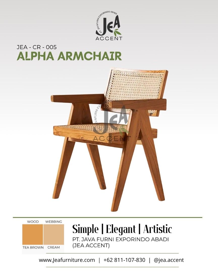 ALPHA ARM CHAIR Kursi Cafe, Perabotan Rumah di Carousell