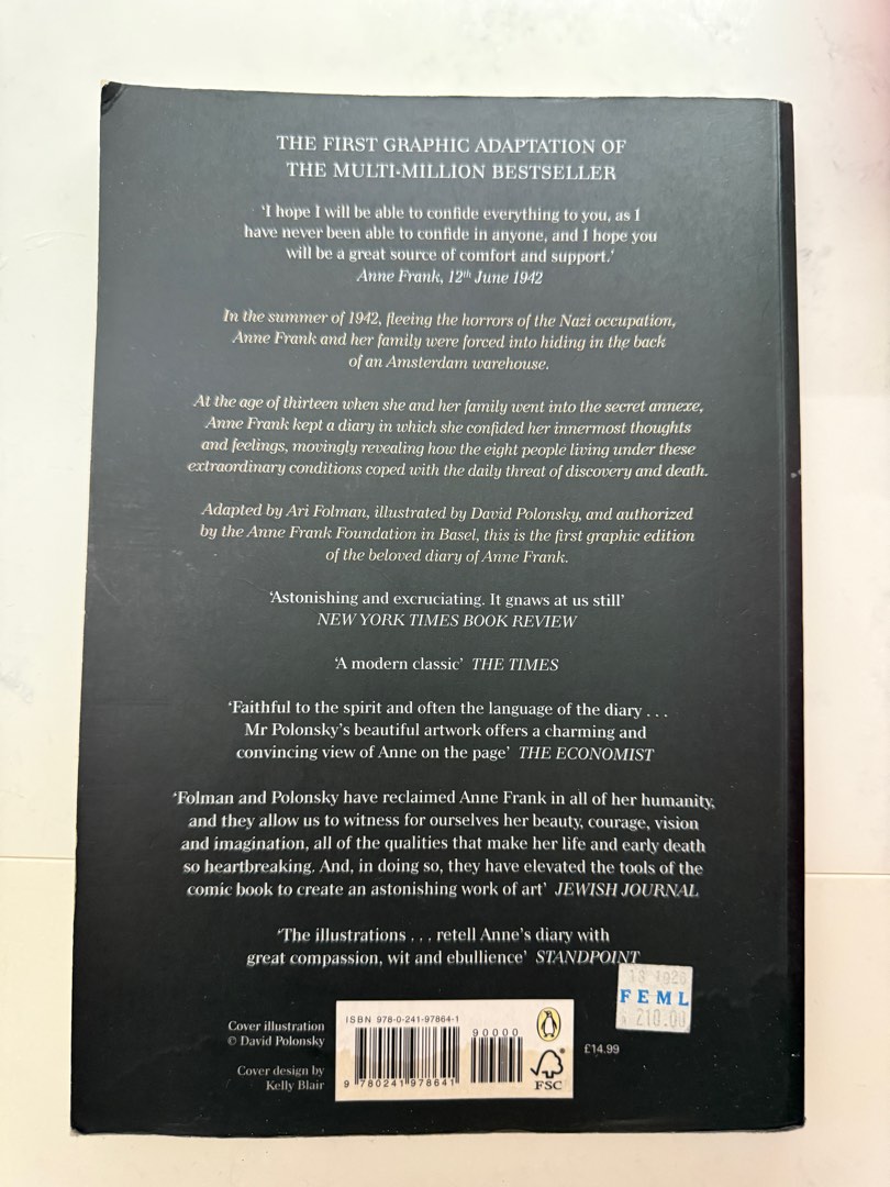 Anne Frank's Diary: The Graphic Adaptation, 興趣及遊戲, 書本 & 文具, 小說及非小說 ...