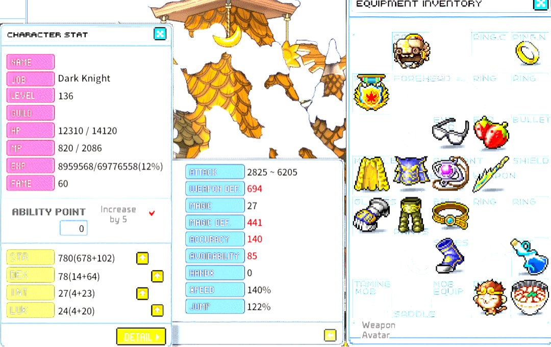 Artale APAC MapleStory Account - Dark Knight Lvl 141, Video Gaming, Video Games, Others on Carousell