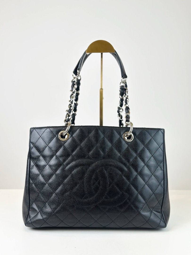 💯AUTHENTIC CHANEL GST GRAND SHOPPING BLACK TOTE BAG SHW, Luxury, Bags ...