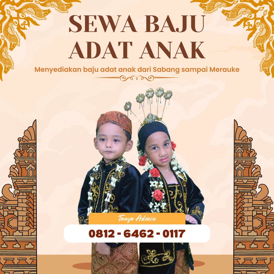 Bahan Berkualitas, WA 0812 6462 0117, Sewa Baju Adat Anak Di Medan ...