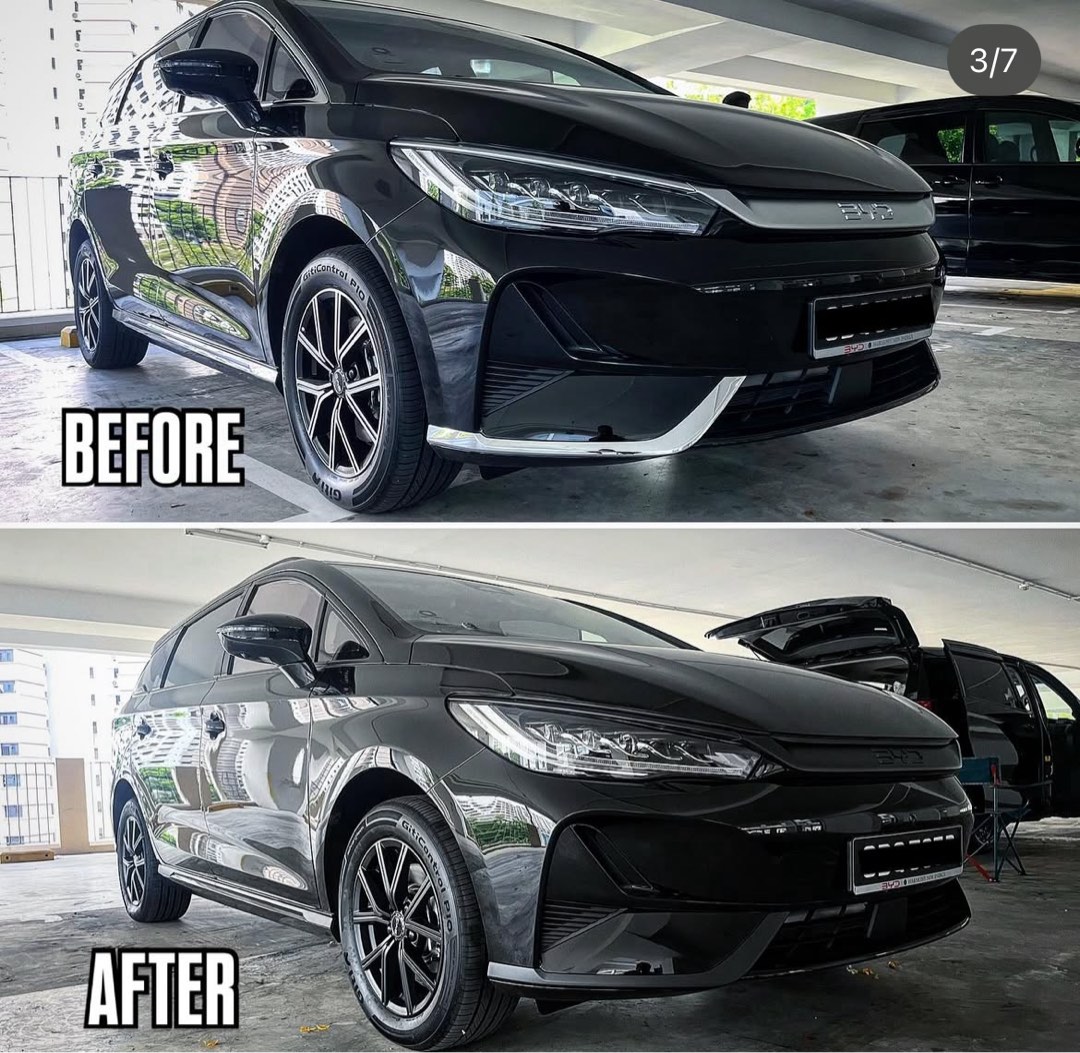 Full Dechrome BYD M6 | Chrome Delete | Plasti Dip Black | Matte Black Finish | Plastic dip ...