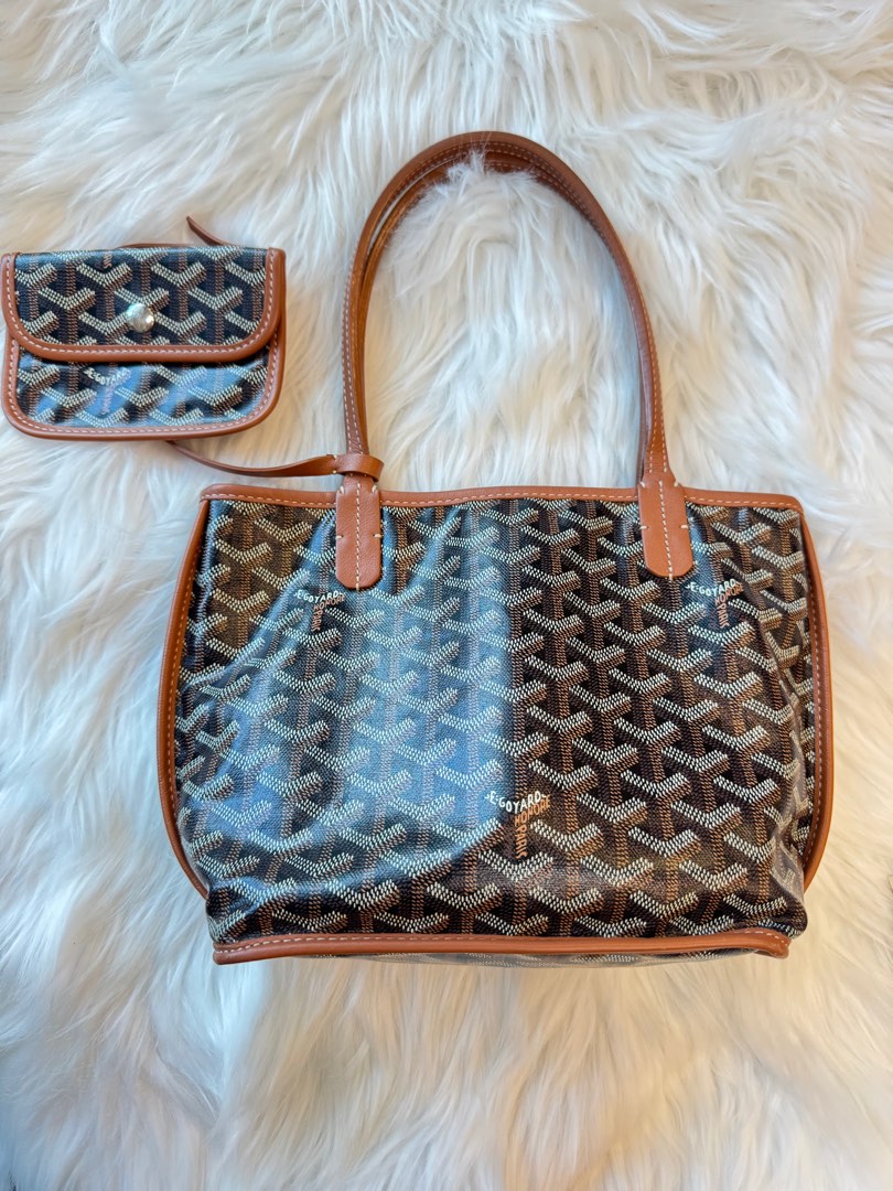 Goyard Mini Anjou Brown, Luxury, Bags & Wallets on Carousell