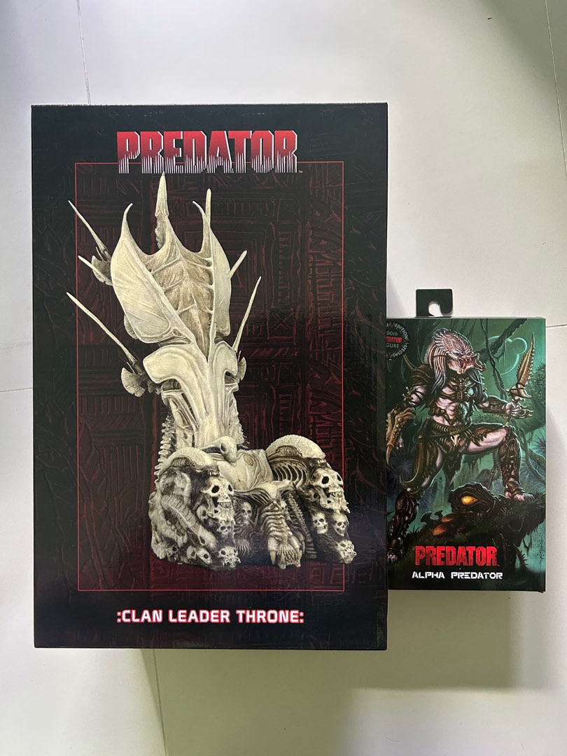 NECA Predator Clan Leader Throne & Alpha Predator Figure, Hobbies & Toys, Toys & Games on Carousell